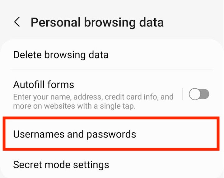 How to disable Samsung Internet password manager – NordPass