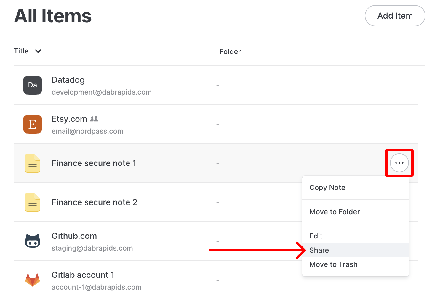 What is sharing and how to share items? – NordPass