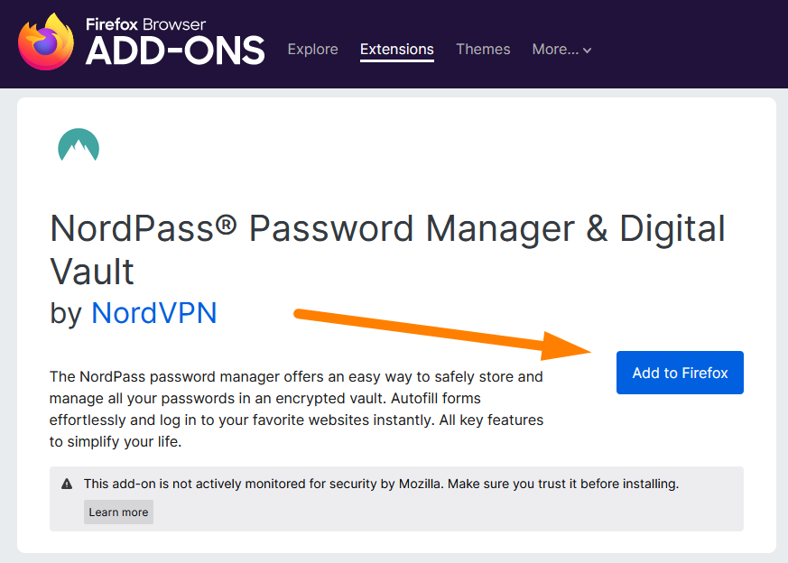 Adding the NordPass browser extension – NordPass Adding the NordPass browser extension – NordPass