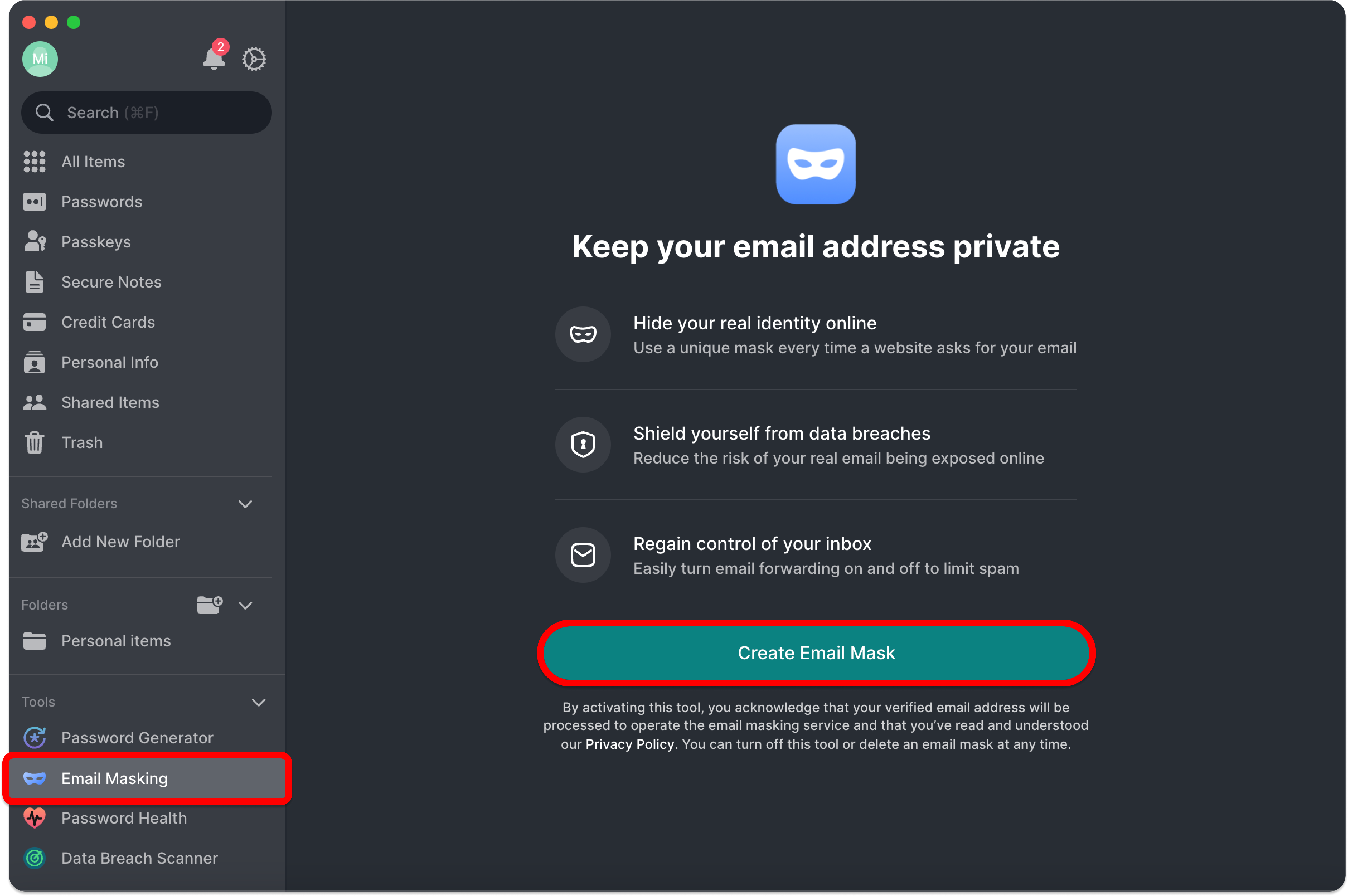 Email Masking – NordPass