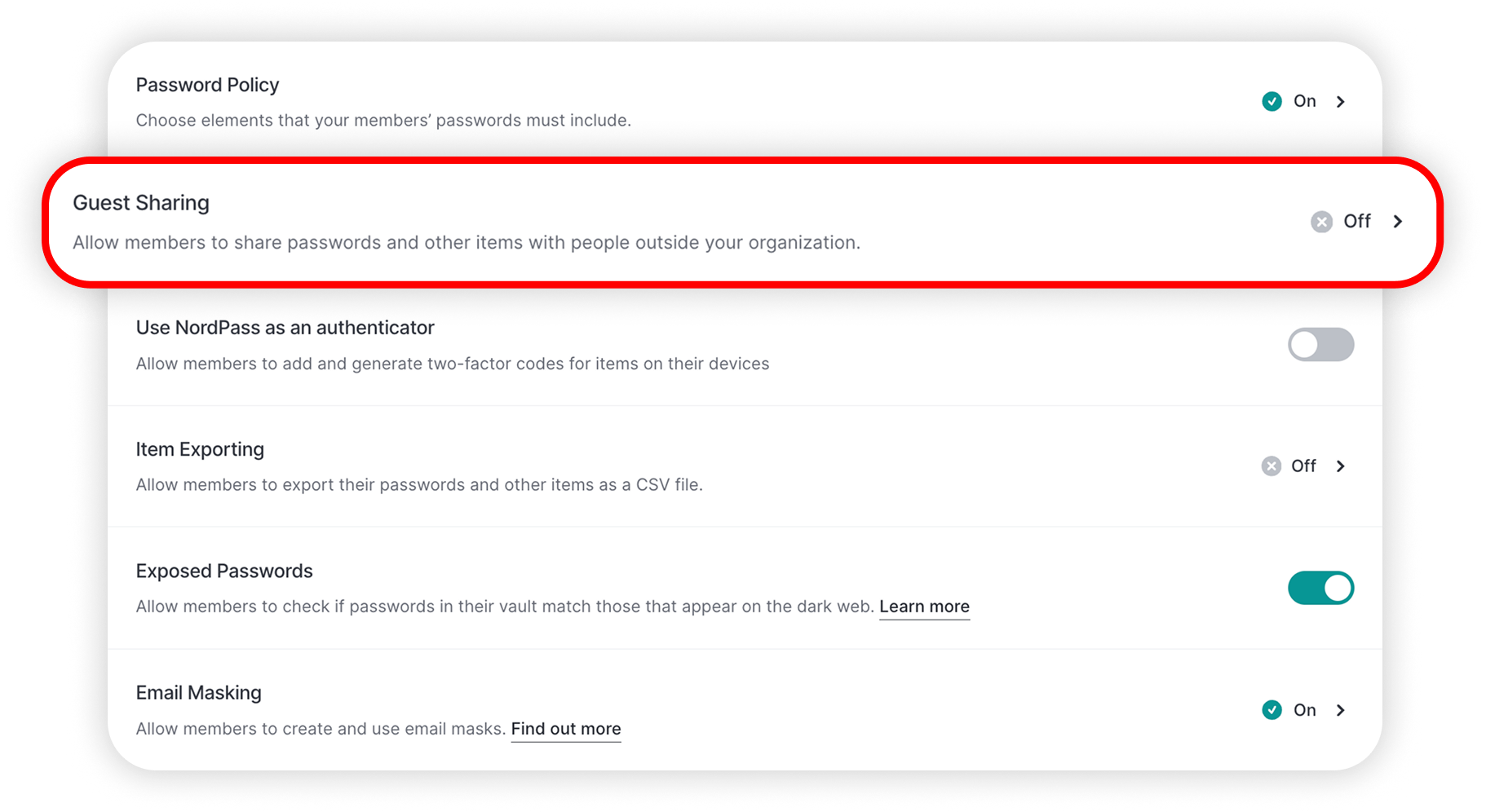 How to enable Guest Sharing – NordPass