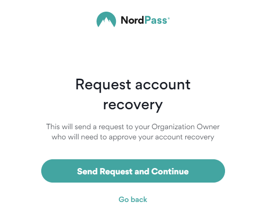 Account Recovery for business users – NordPass