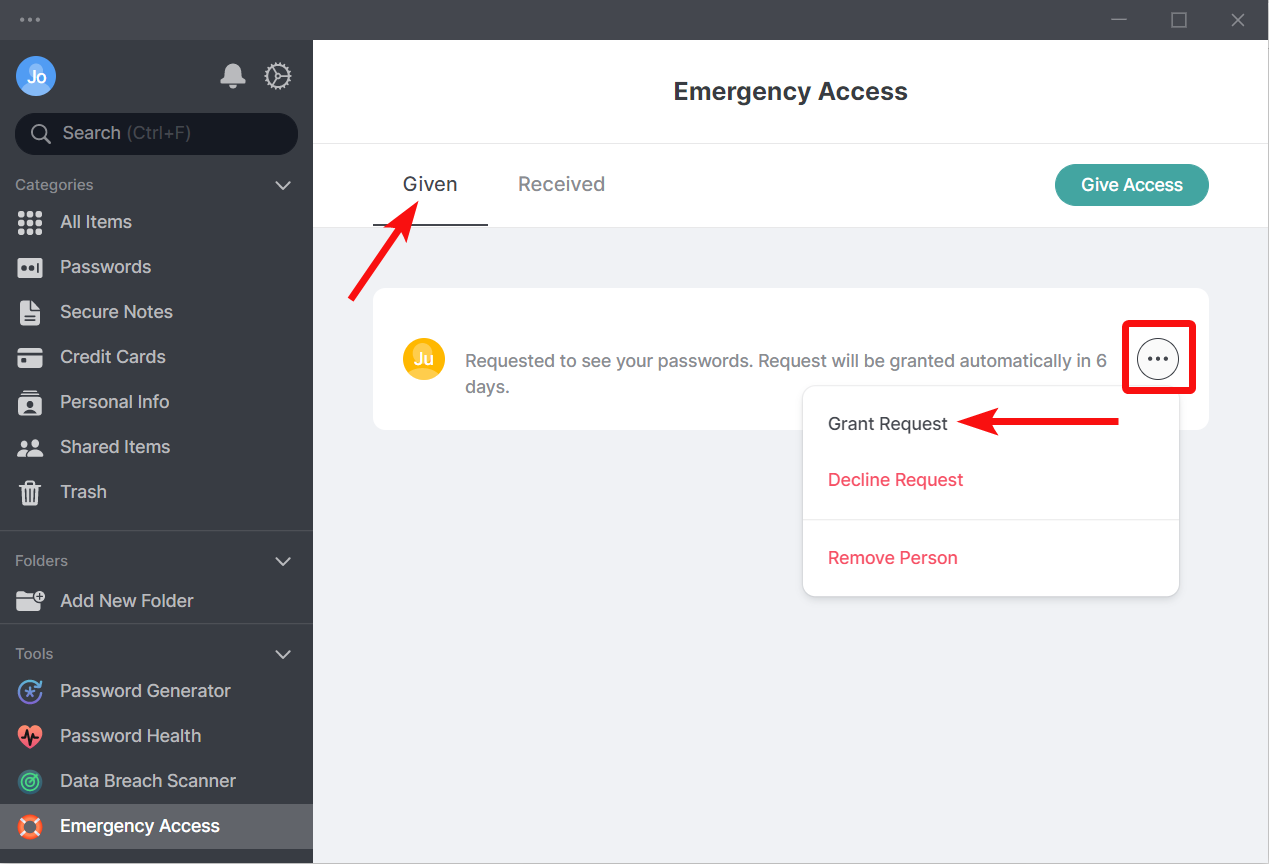 How to give Emergency Access in NordPass – NordPass